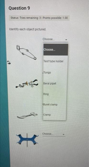 Solved Question 9 Status: Tries remaining: 31 Points | Chegg.com