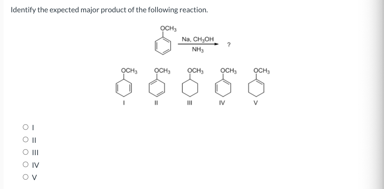 Solved Identify the expected major product of the following | Chegg.com