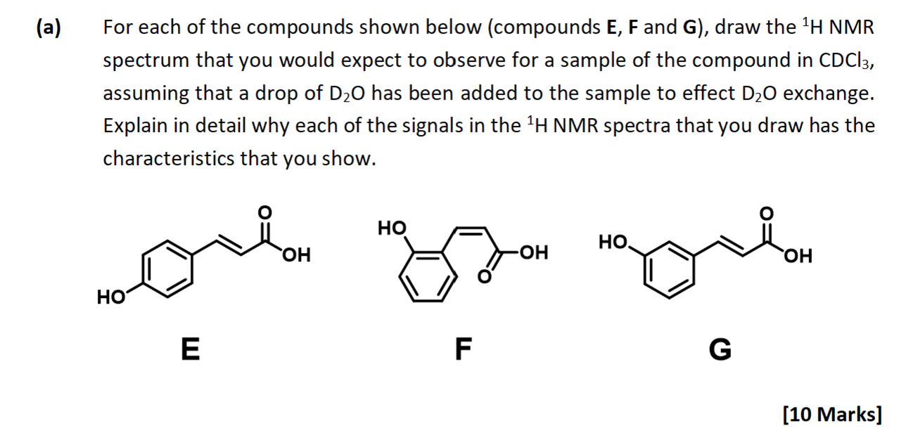 Solved (a) ﻿For each of ﻿the compounds shown below | Chegg.com