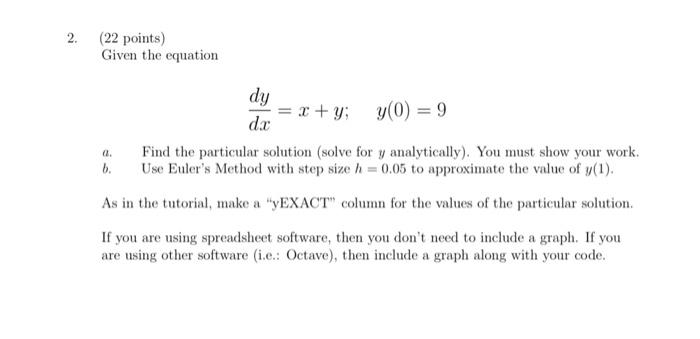 Solved Ordinary Differential Equations#2PLEASE SHOW ALL WORK | Chegg.com