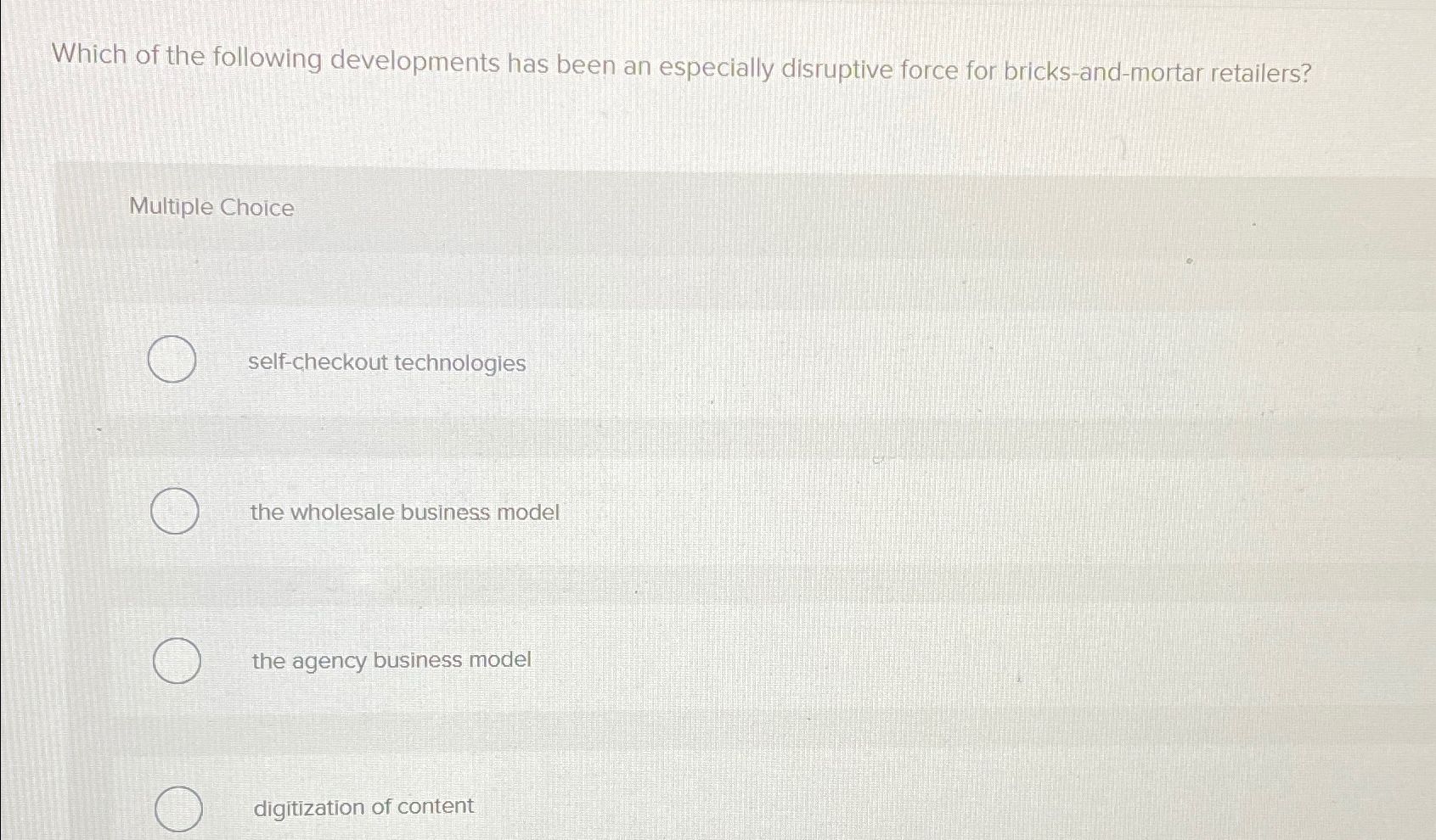 Solved Which of the following developments has been an | Chegg.com