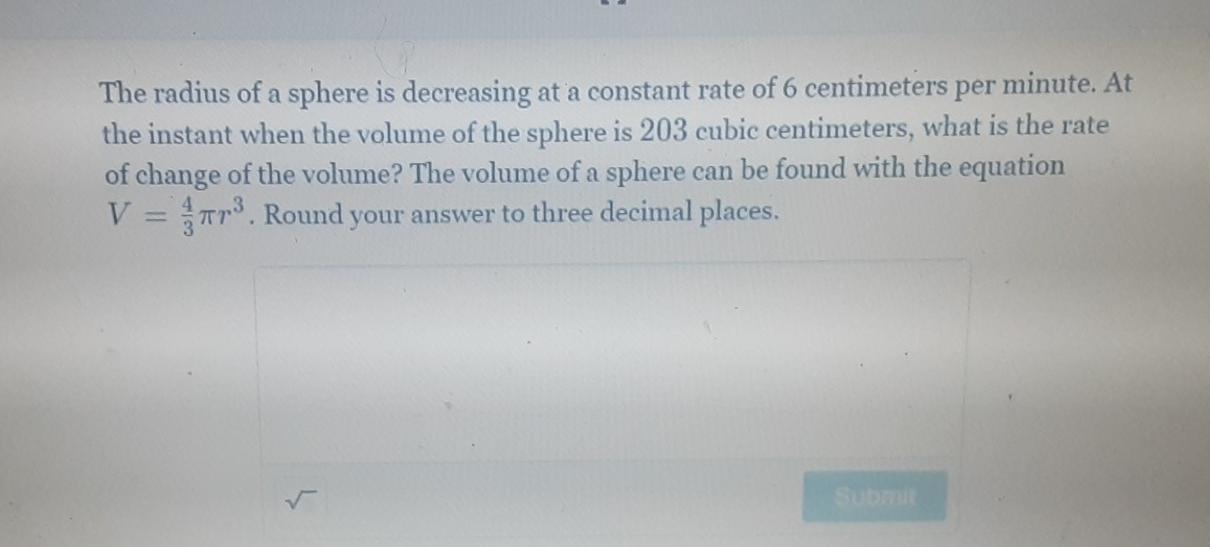 Solved The height of a cylinder is decreasing at a constant | Chegg.com