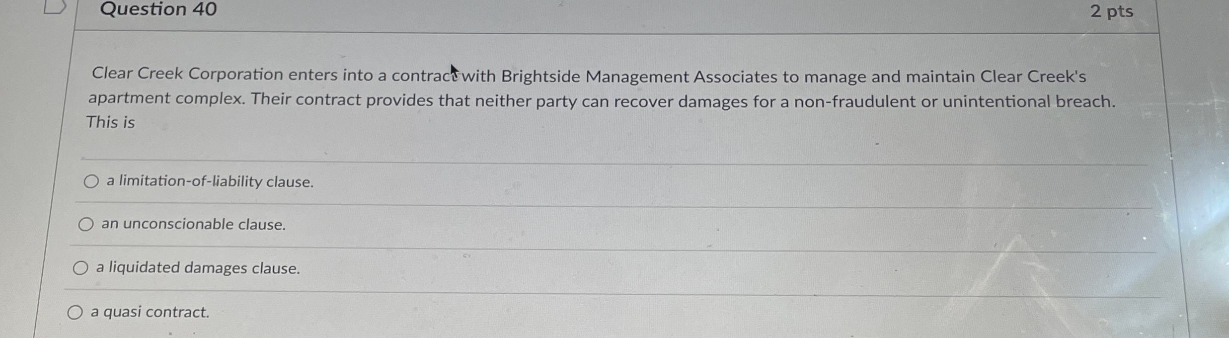 Solved Question 402 ﻿ptsClear Creek Corporation enters into | Chegg.com