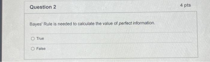 Solved Question 2 Bayes' Rule is needed to calculate the | Chegg.com