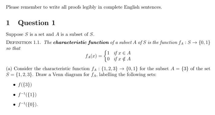 Solved Please remember to write all proofs legibly in | Chegg.com