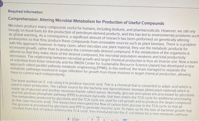 Solved Required information Comprehension: Altering | Chegg.com