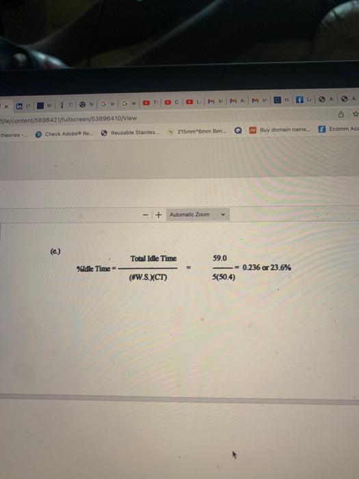 Solved 1. Exercises Rebalance the assembly line in the | Chegg.com