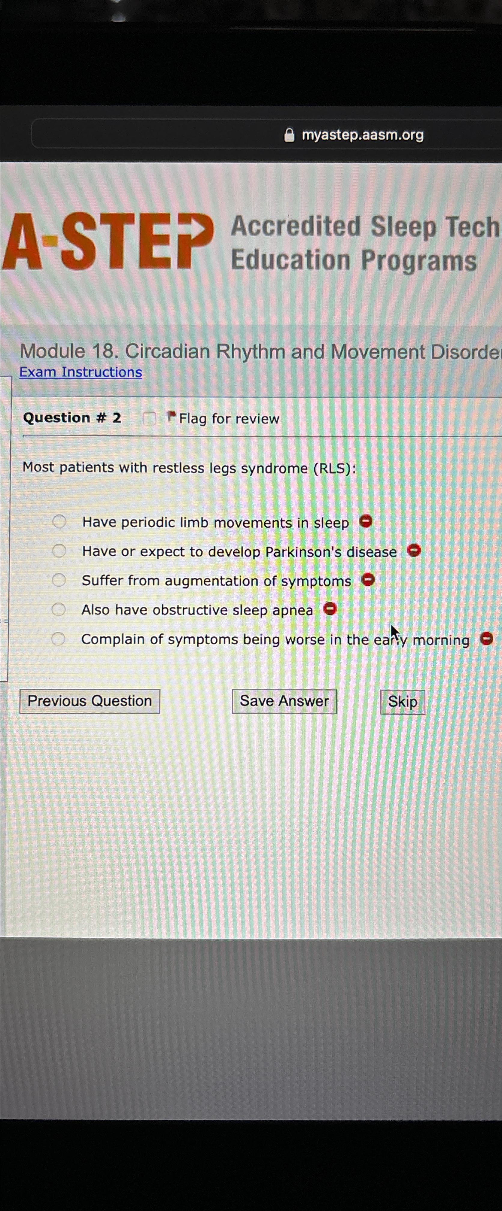 Solved myastep.aasm.orgAccredited Sleep Tech Education | Chegg.com