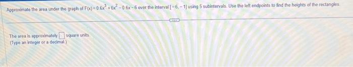 Solved Approximate the area under the graph of | Chegg.com