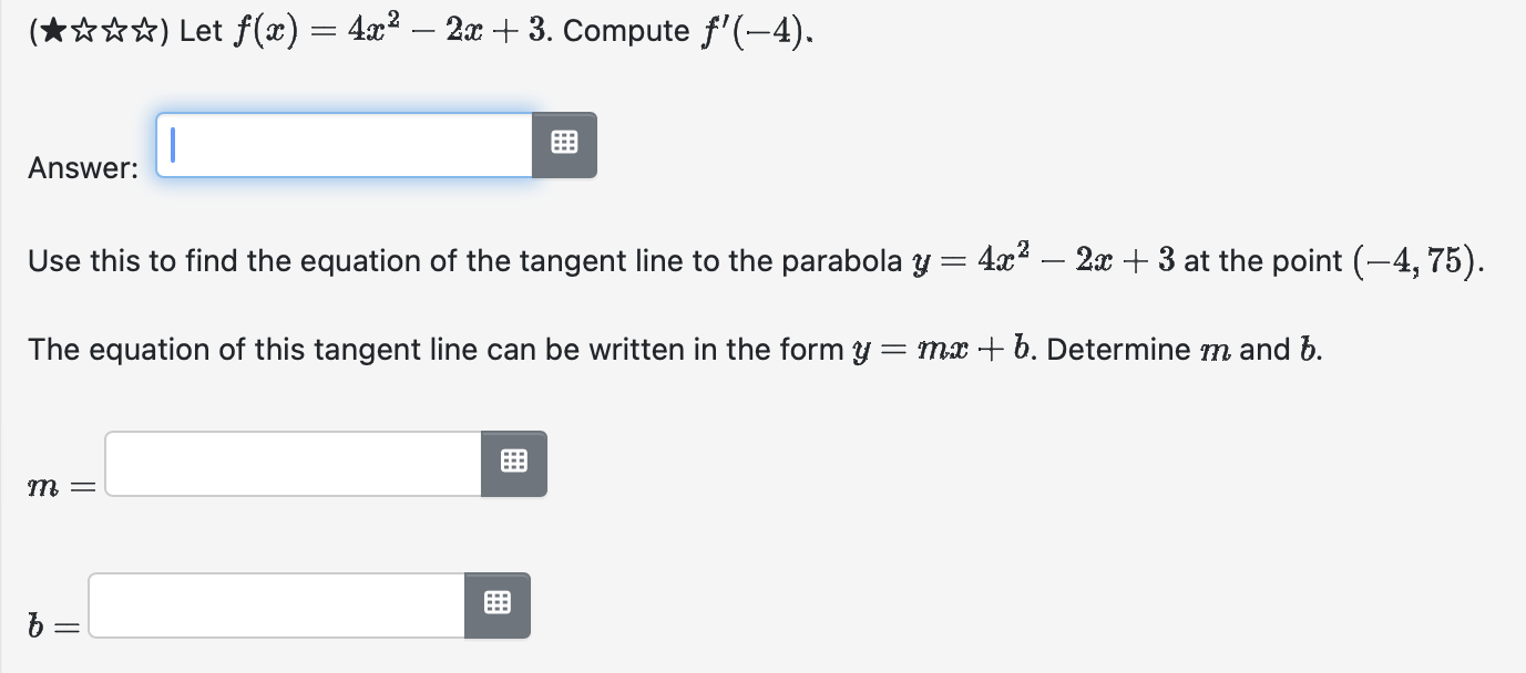 Solved (***↶↶わ) ﻿Let f(x)=4x2-2x+3. ﻿Compute | Chegg.com
