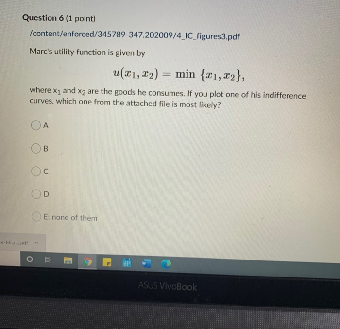 point d'indifférence