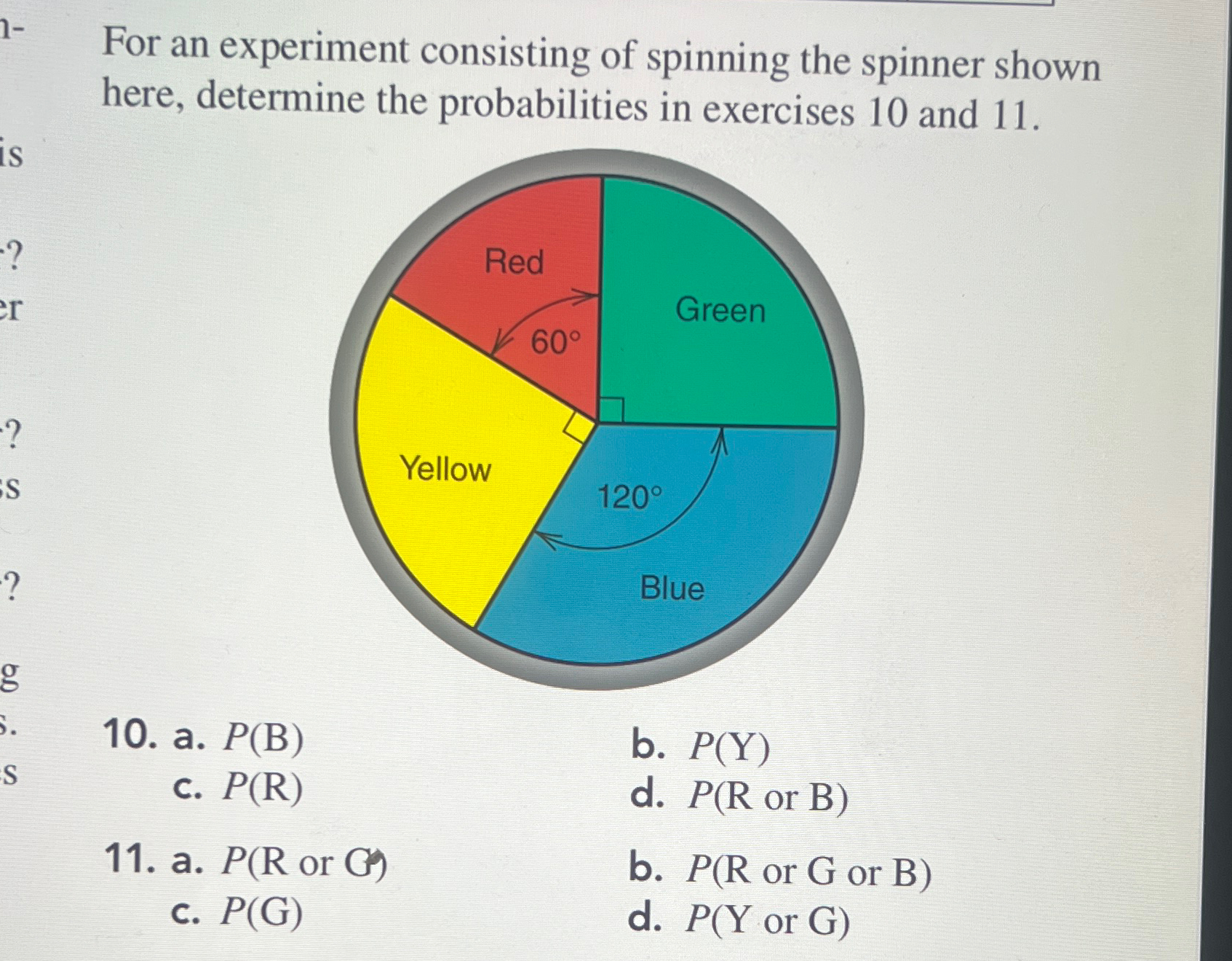 Solved For an experiment consisting of spinning the spinner | Chegg.com
