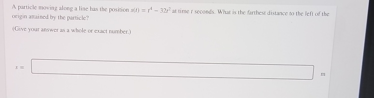 Solved A particle moving along a line has the position | Chegg.com