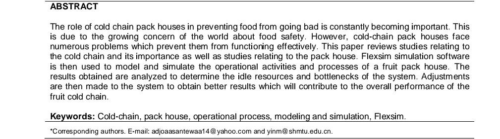 Solved Optimizing the operational process of a cold chain | Chegg.com