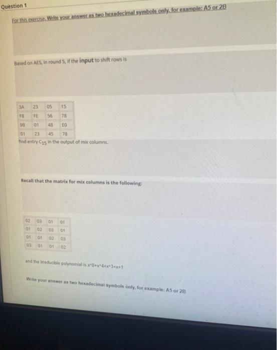 Solved Question 1 For this exercise. Write your answer as | Chegg.com