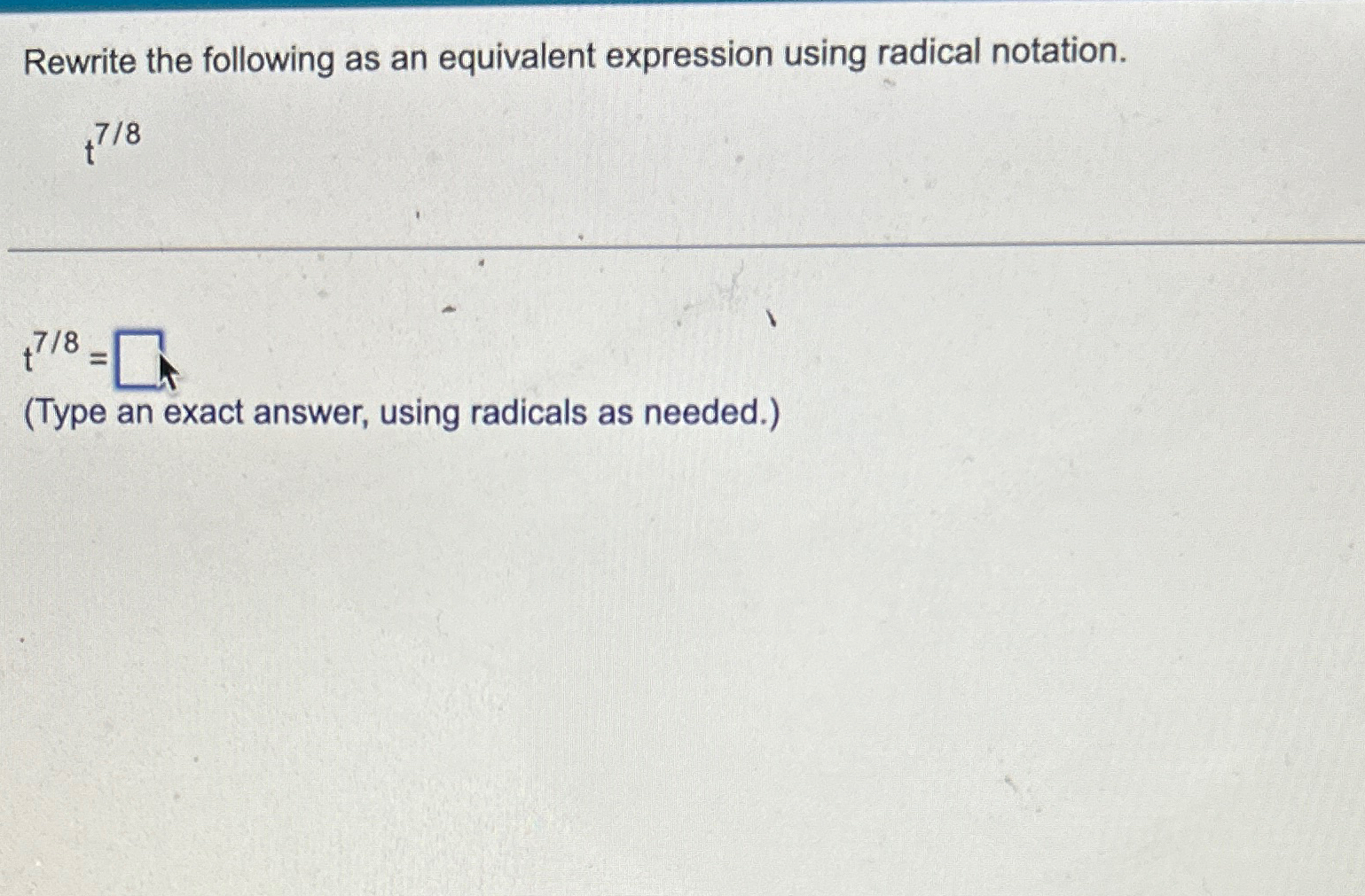 Solved Rewrite the following as an equivalent expression | Chegg.com