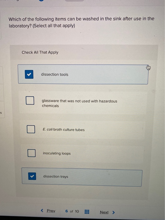 Solved Which of the following items can be washed in the | Chegg.com