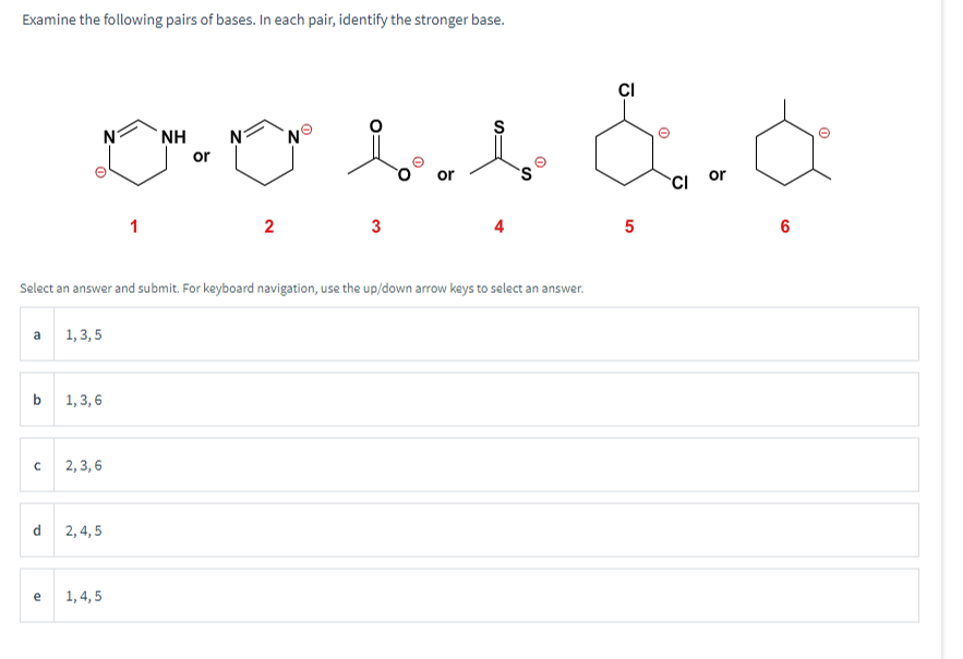 Solved Examine the following pairs of bases. In each pair, | Chegg.com