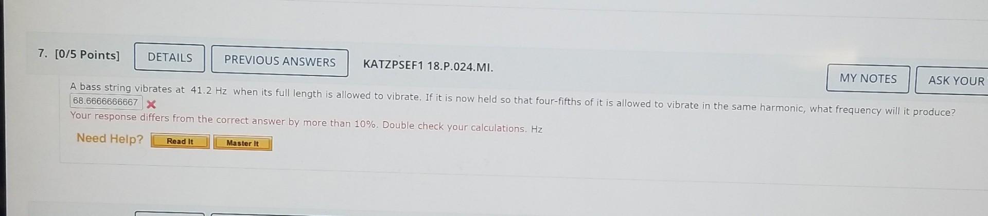 Solved Your response differs from the correct answer by more | Chegg.com