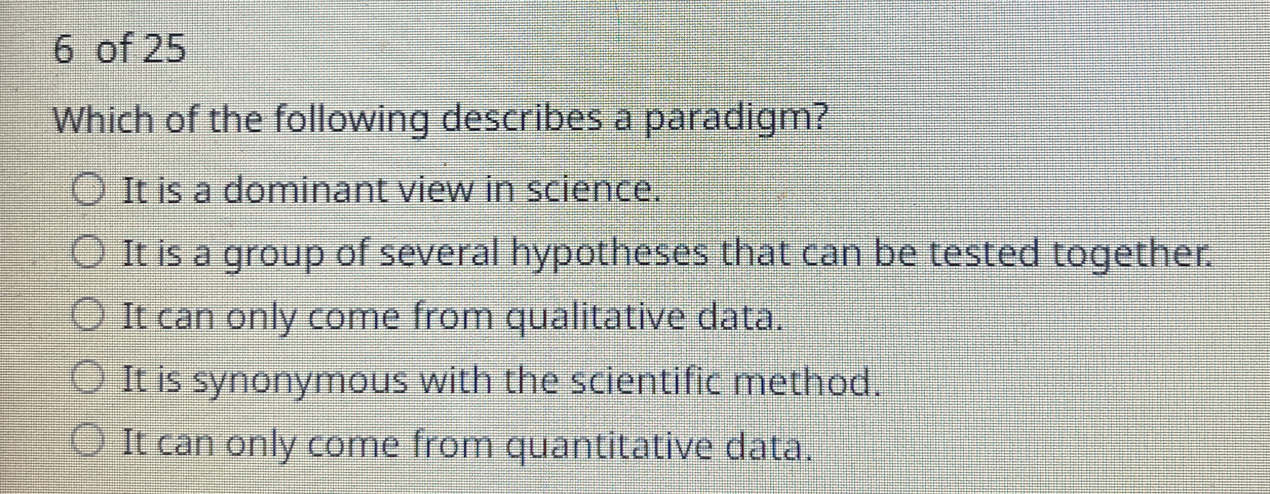 Solved Which of the following describes a paradigm?It is a | Chegg.com