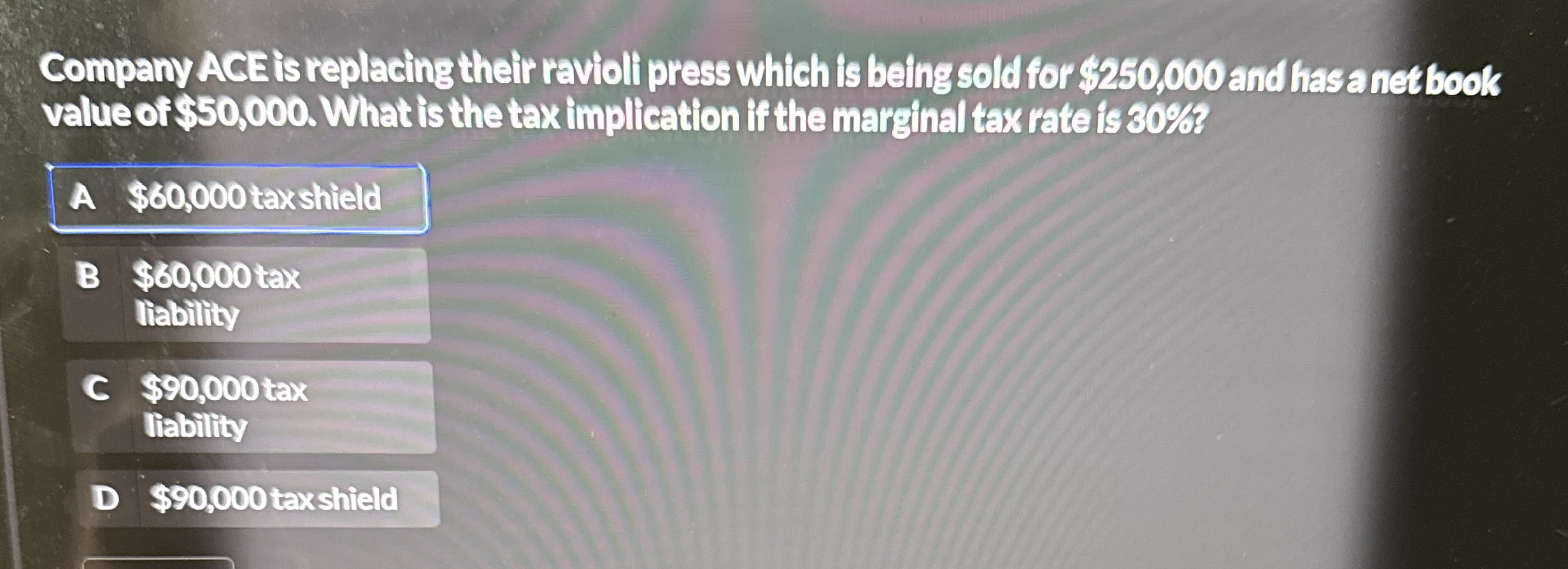 Solved Company ACE is replacing their ravioli press which is | Chegg.com