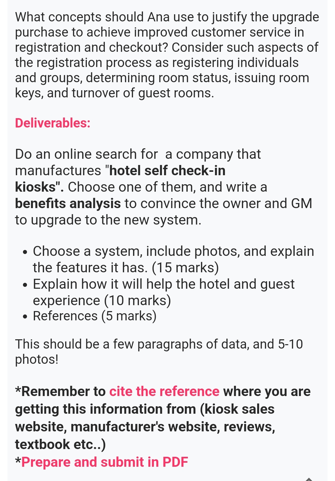 Solved What concepts should Ana use to justify the upgrade | Chegg.com