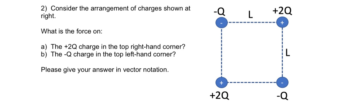 Solved Consider the arrangement of charges shown at | Chegg.com