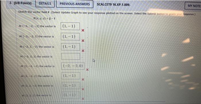 Solved Sketch the vector field F. (Select Update Graph to | Chegg.com