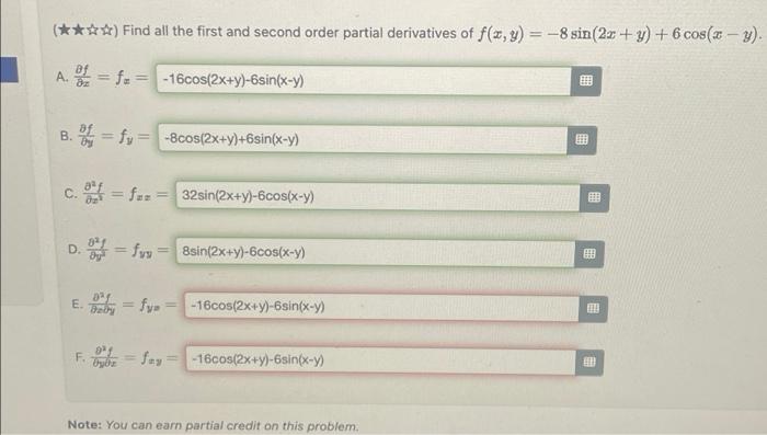 Solved ( ) Find all the first and second order partial | Chegg.com