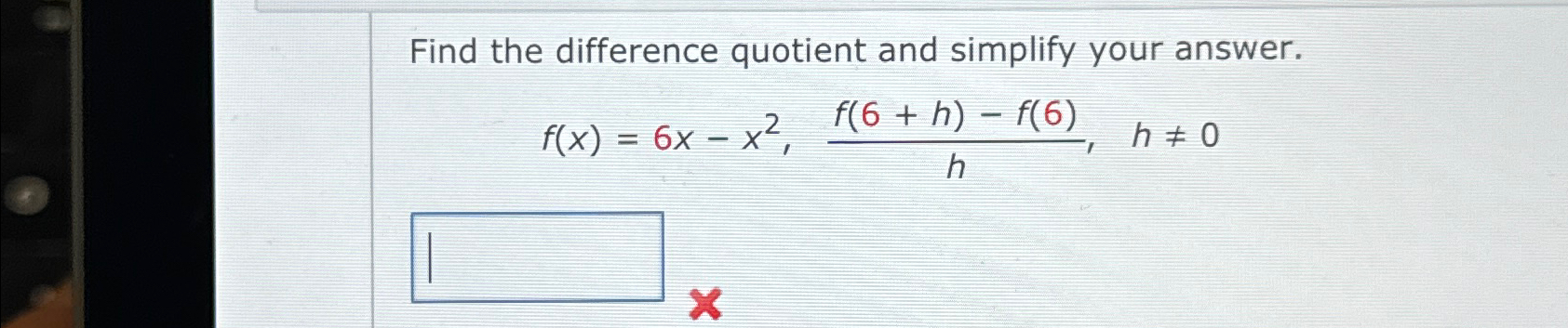 Solved Find the difference quotient and simplify your | Chegg.com