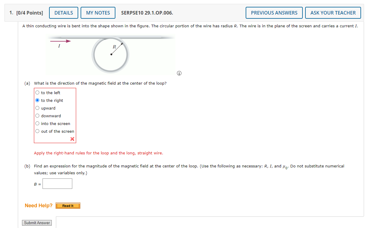 Solved A thin conducting wire is bent into the shape shown | Chegg.com
