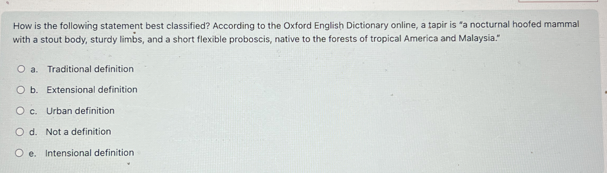 Solved How is the following statement best classified? | Chegg.com