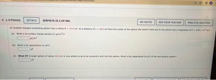 Solved (a) What is its surfate charge density (in jCim?) | Chegg.com