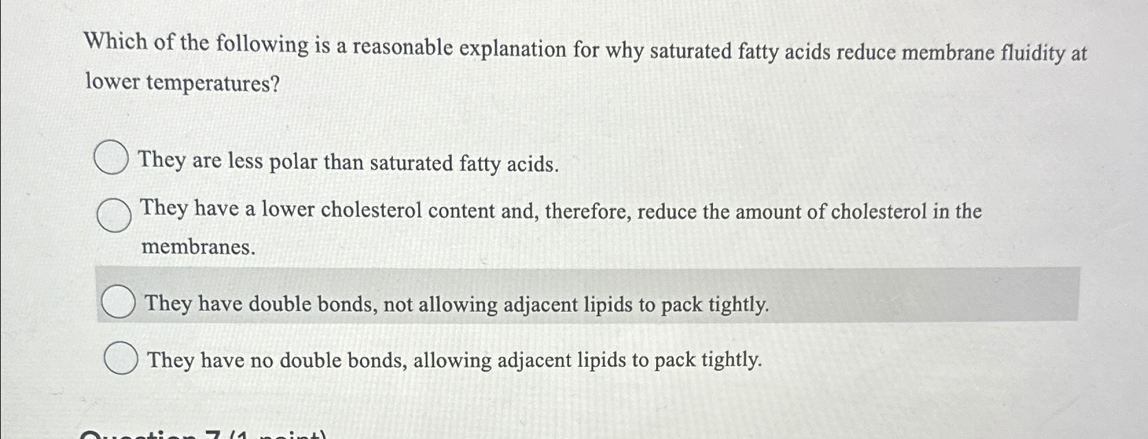 Solved Which of the following is a reasonable explanation | Chegg.com