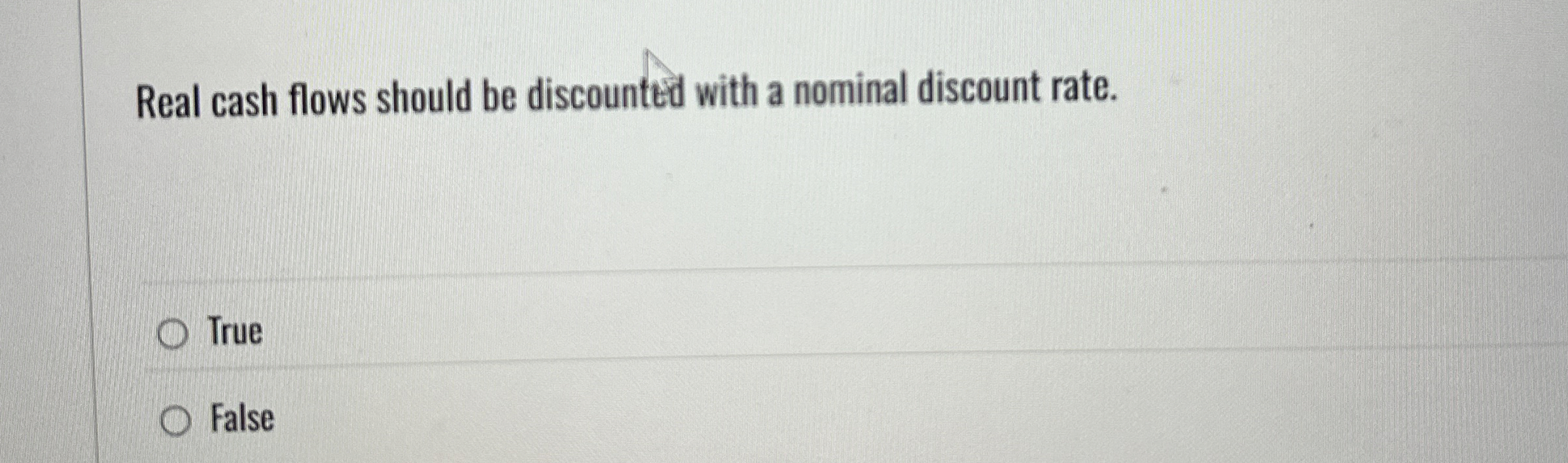Solved Real Cash Flows Should Be Discountted With A Nominal 3136