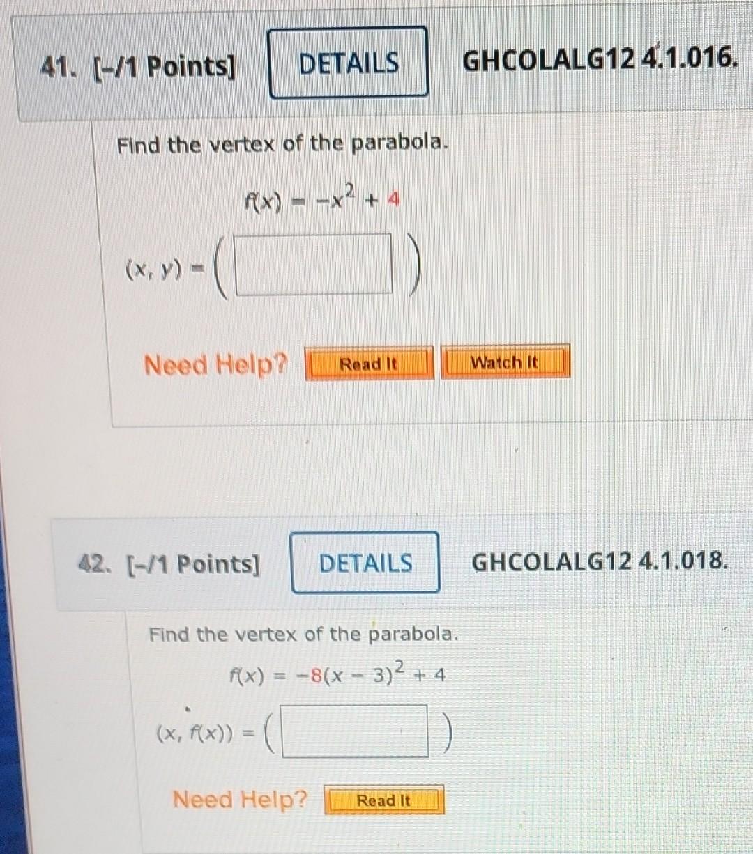Solved Let f(x)=x2−1 and g(x)=4x−3. Find the value, if | Chegg.com