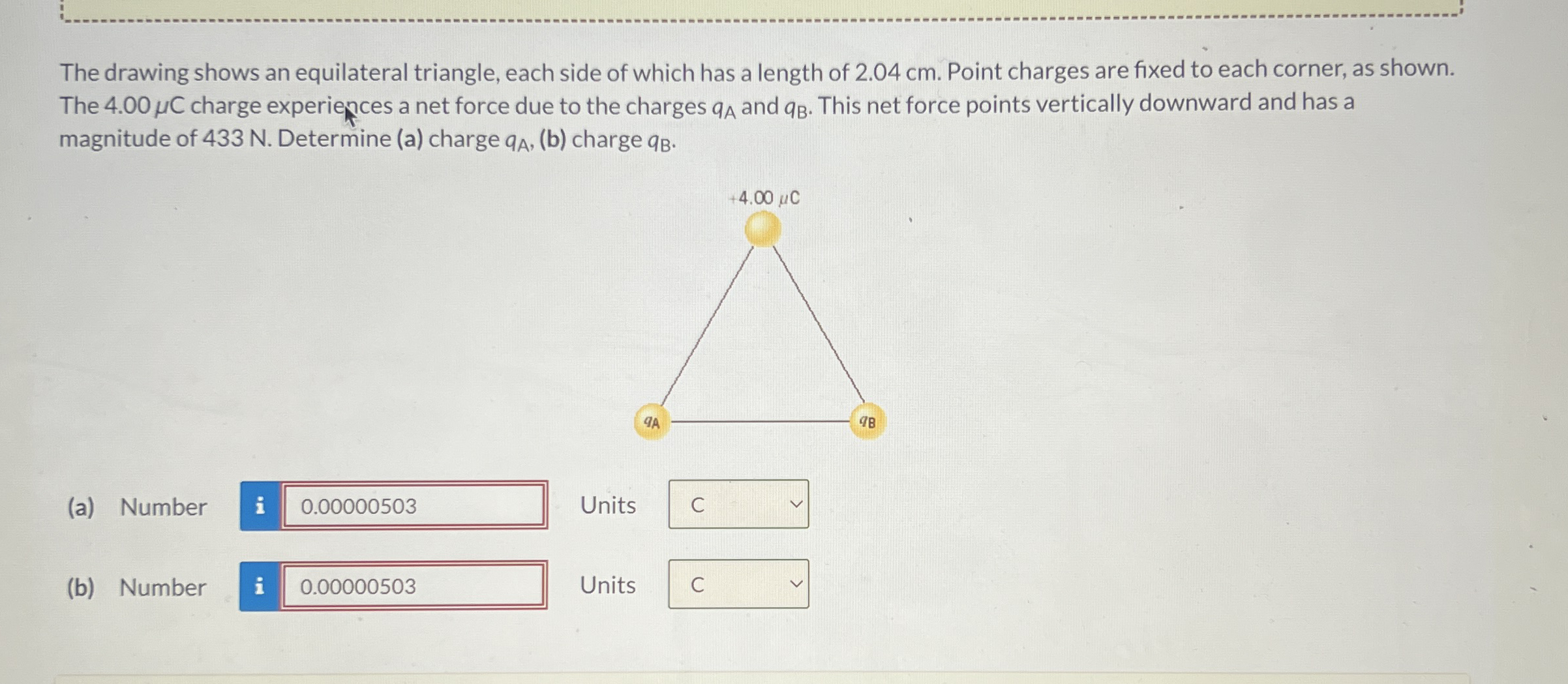 Solved by an EXPERT The drawing shows an equilateral triangle, each side | Chegg.com