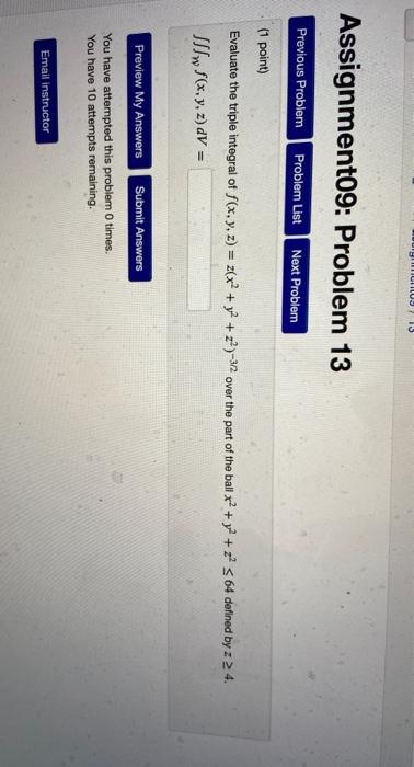Solved ITILIUS Assignment09: Problem 13 Previous Problem | Chegg.com Solved ITILIUS Assignment09: Problem 13 Previous Problem | Chegg.com