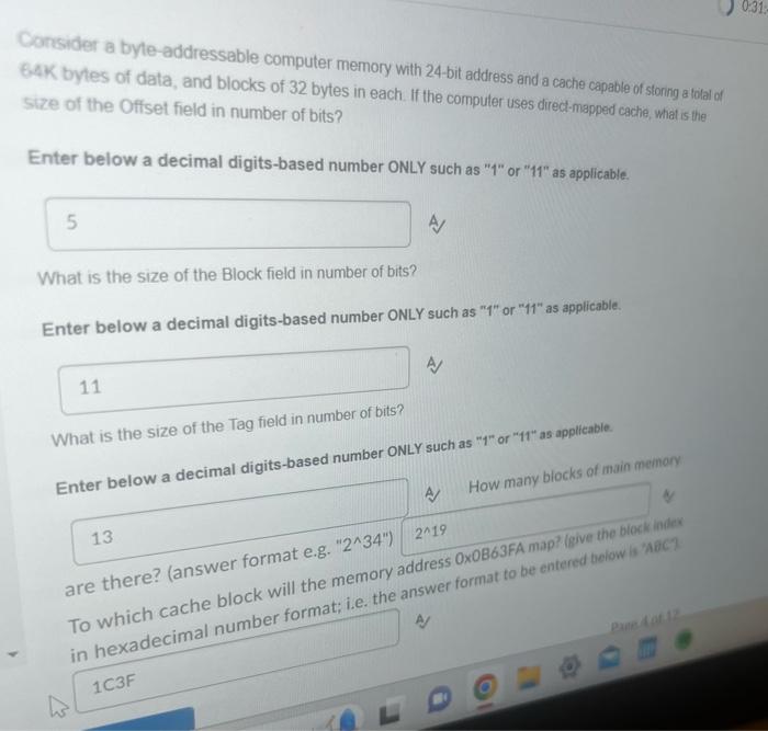 Solved Corrsider a byle-addressable computer memory with | Chegg.com