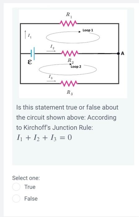 Solved Is this statement true or false about the circuit | Chegg.com
