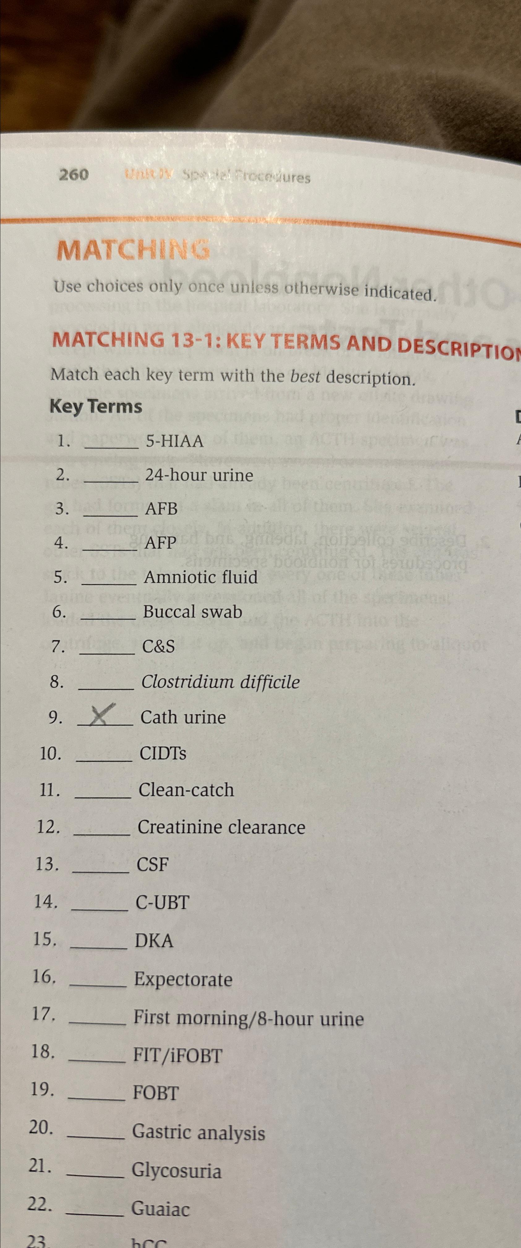 Solved 260MATCHINIUse choices only once unless otherwise | Chegg.com