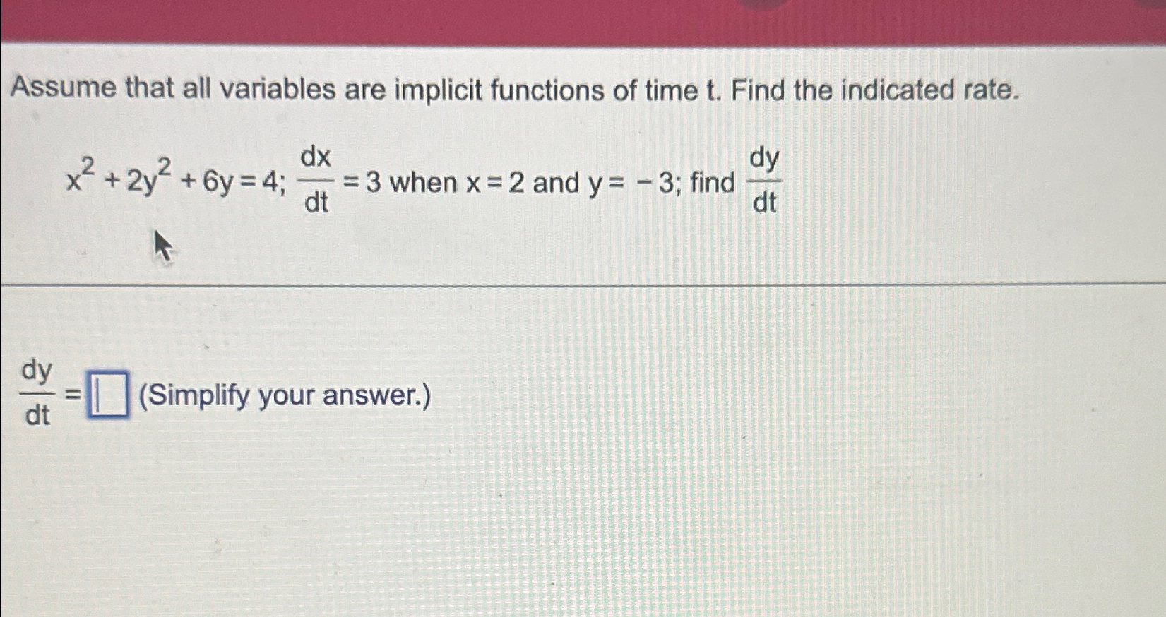Solved Assume that all variables are implicit functions of | Chegg.com