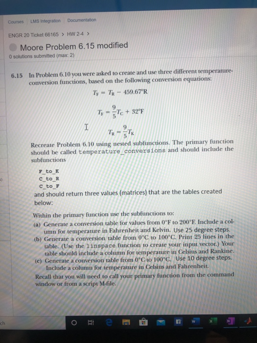 Solved Courses LMS Integration Documentation ENGR 20 Ticket | Chegg.com