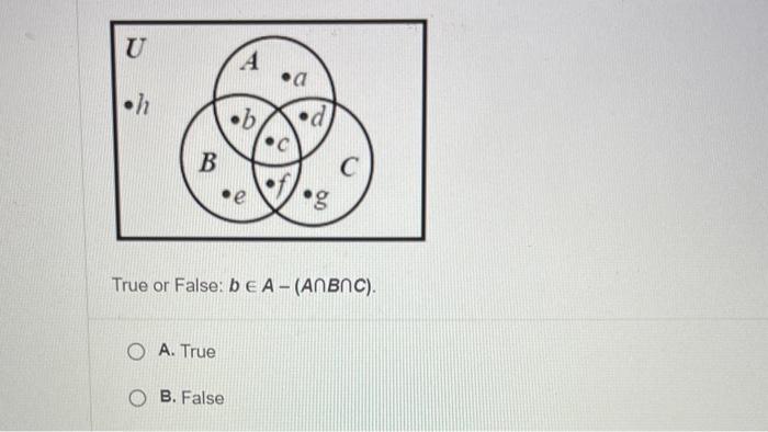 Solved Using unions, intersections, and complements of sets | Chegg.com