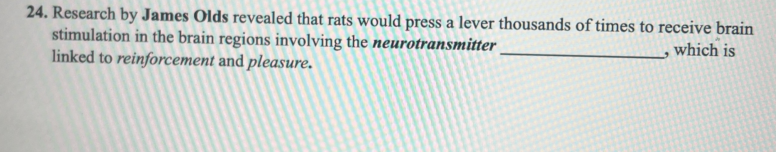 Solved Research by James Olds revealed that rats would press | Chegg.com