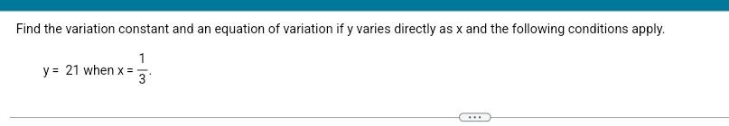Solved Find the variation constant and an equation of | Chegg.com