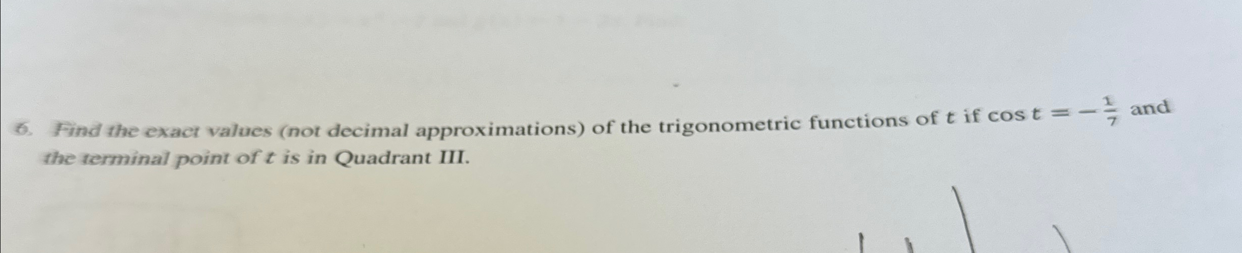 Solved Find the exact values (not decimal approximations) | Chegg.com