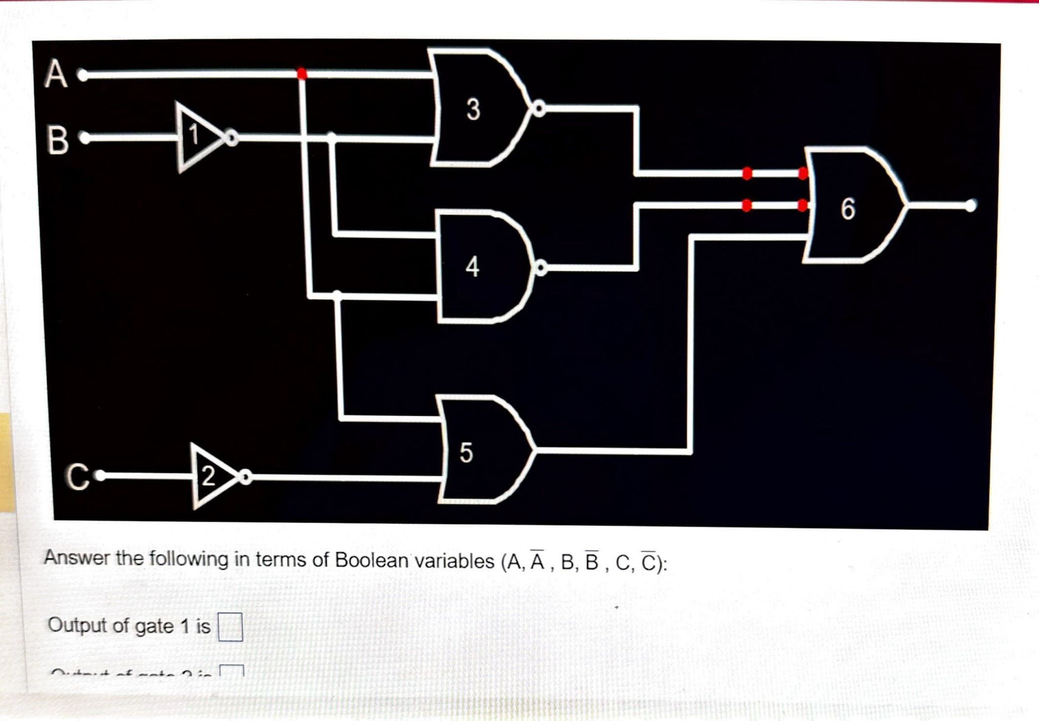 Solved Output of gate 1 ﻿isOutput of gate 1 ﻿isOutput of | Chegg.com