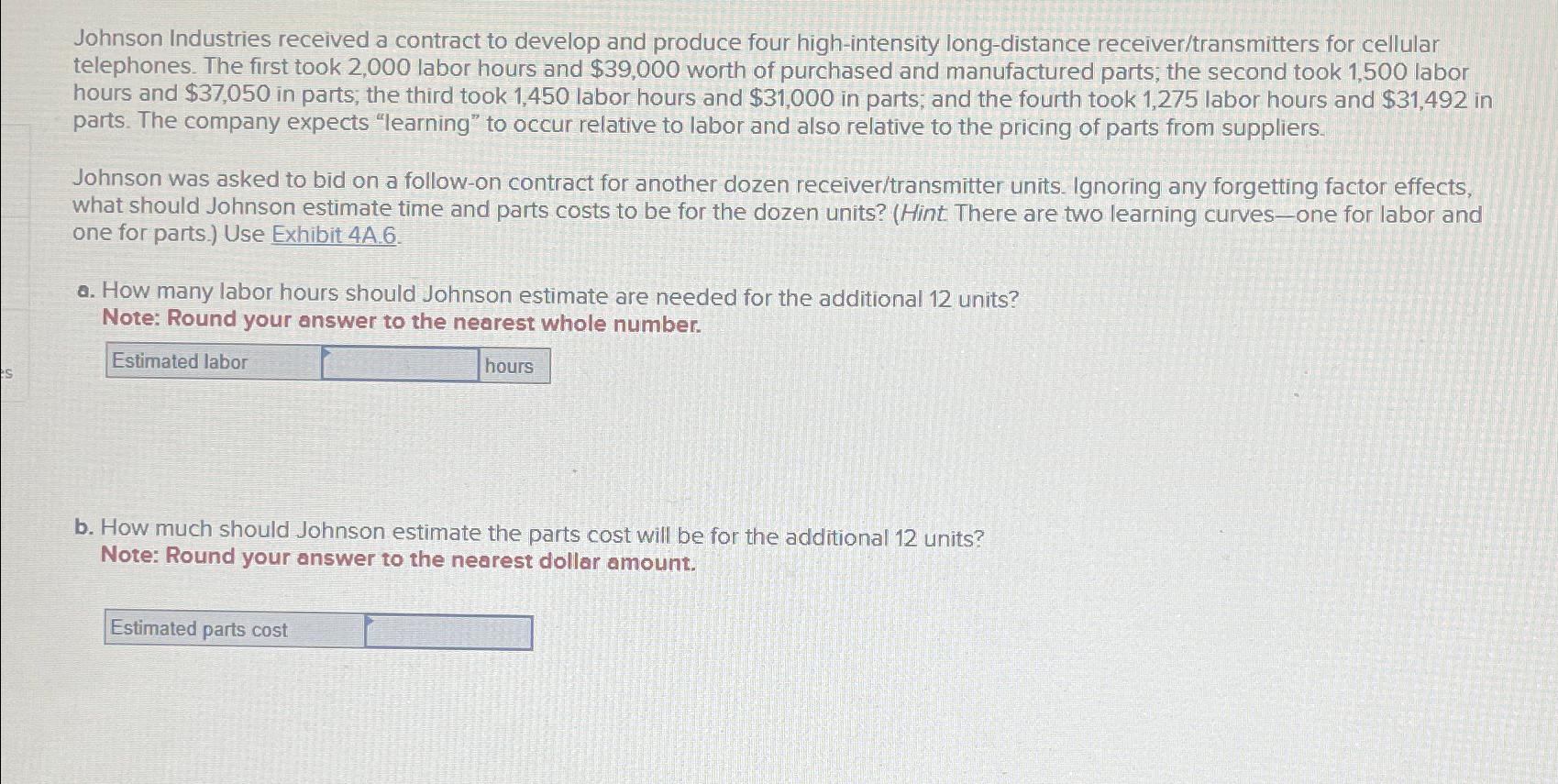 Solved Johnson Industries received a contract to develop and | Chegg.com