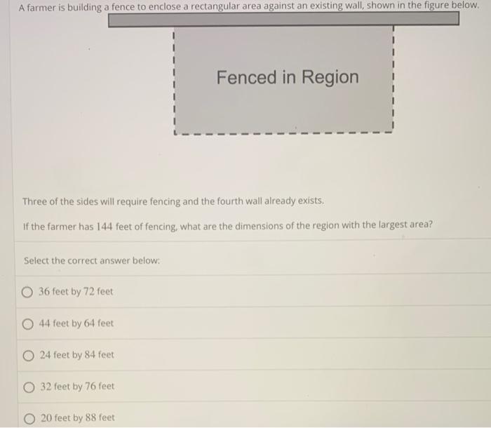 Solved A farmer is building a fence to enclose a rectangular | Chegg.com